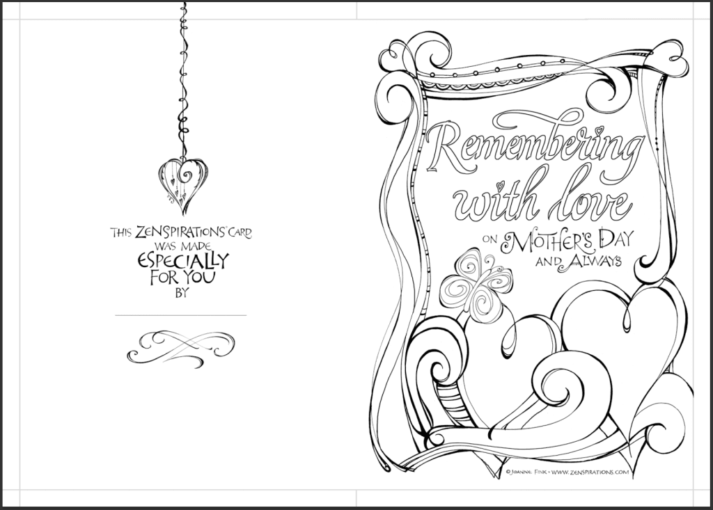 sympathy coloring card