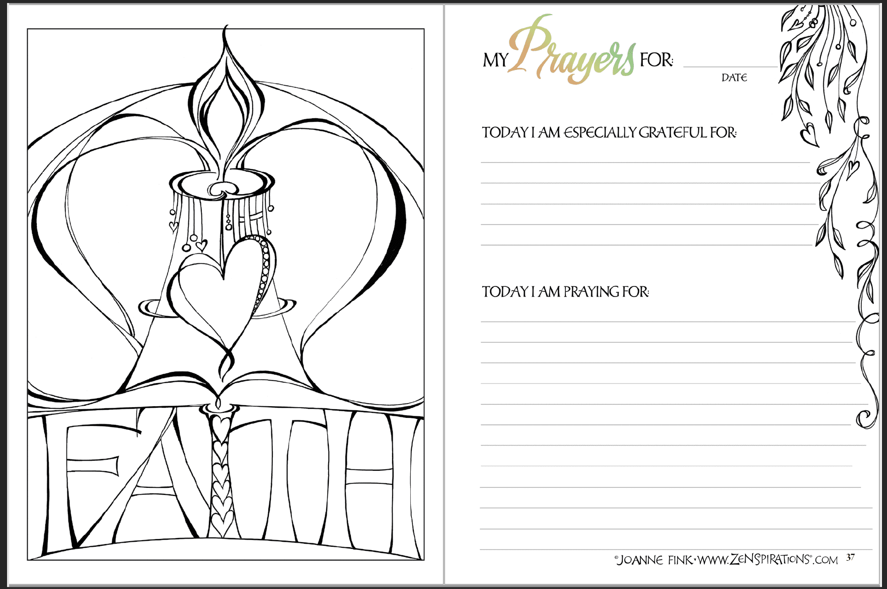 prayer journal coloring pages